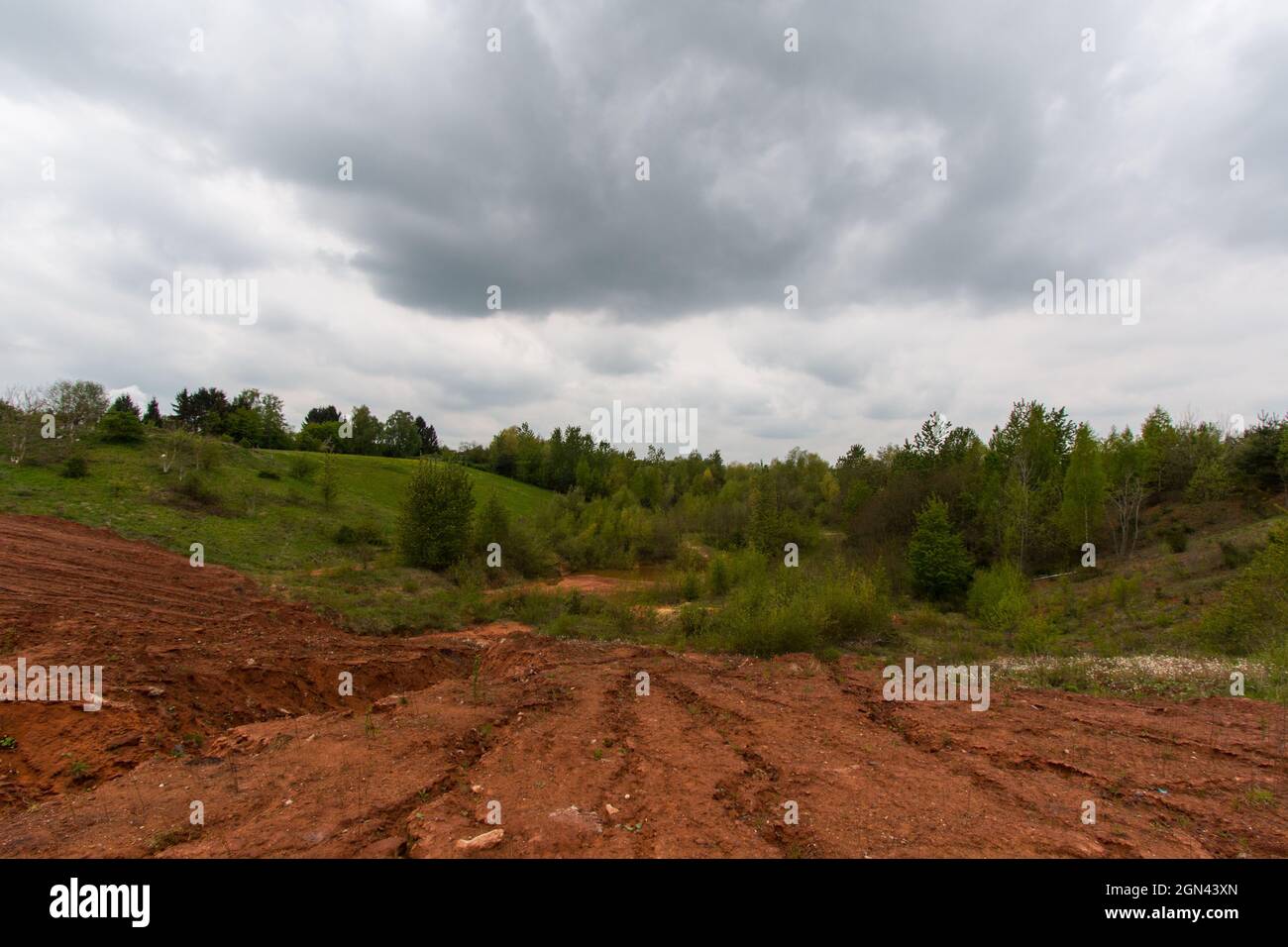 Landscape with clay soil Stock Photo - Alamy