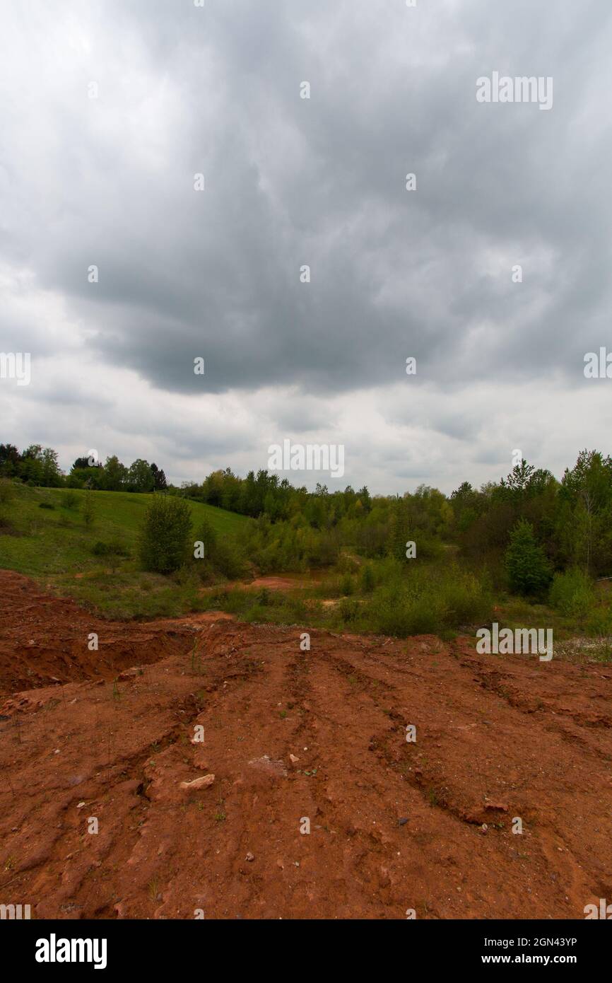 Landscape with clay soil Stock Photo - Alamy