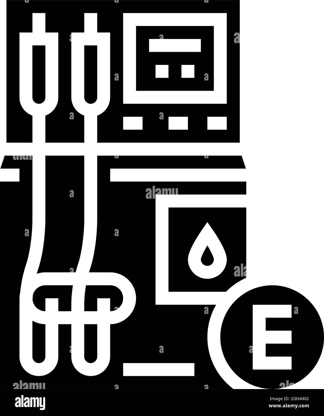 ethanol gas station glyph icon vector illustration Stock Vector Image ...