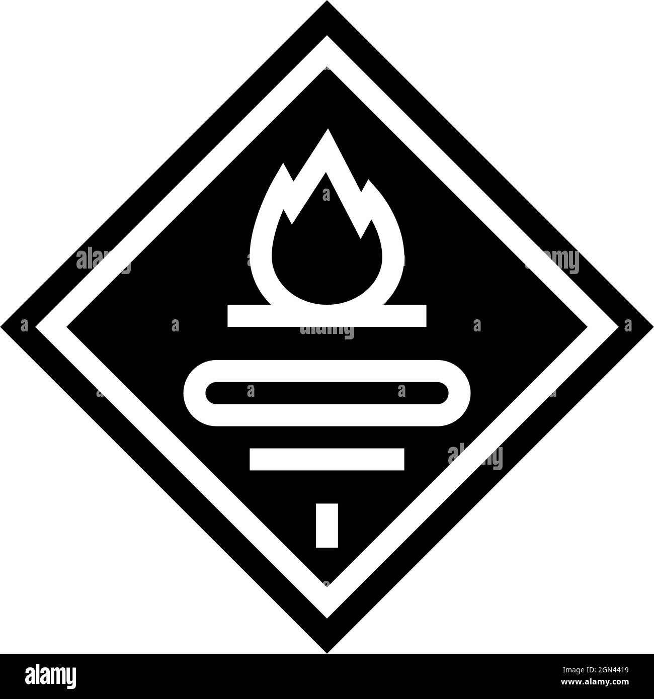 fuel carrying truck glyph icon vector illustration Stock Vector Image ...
