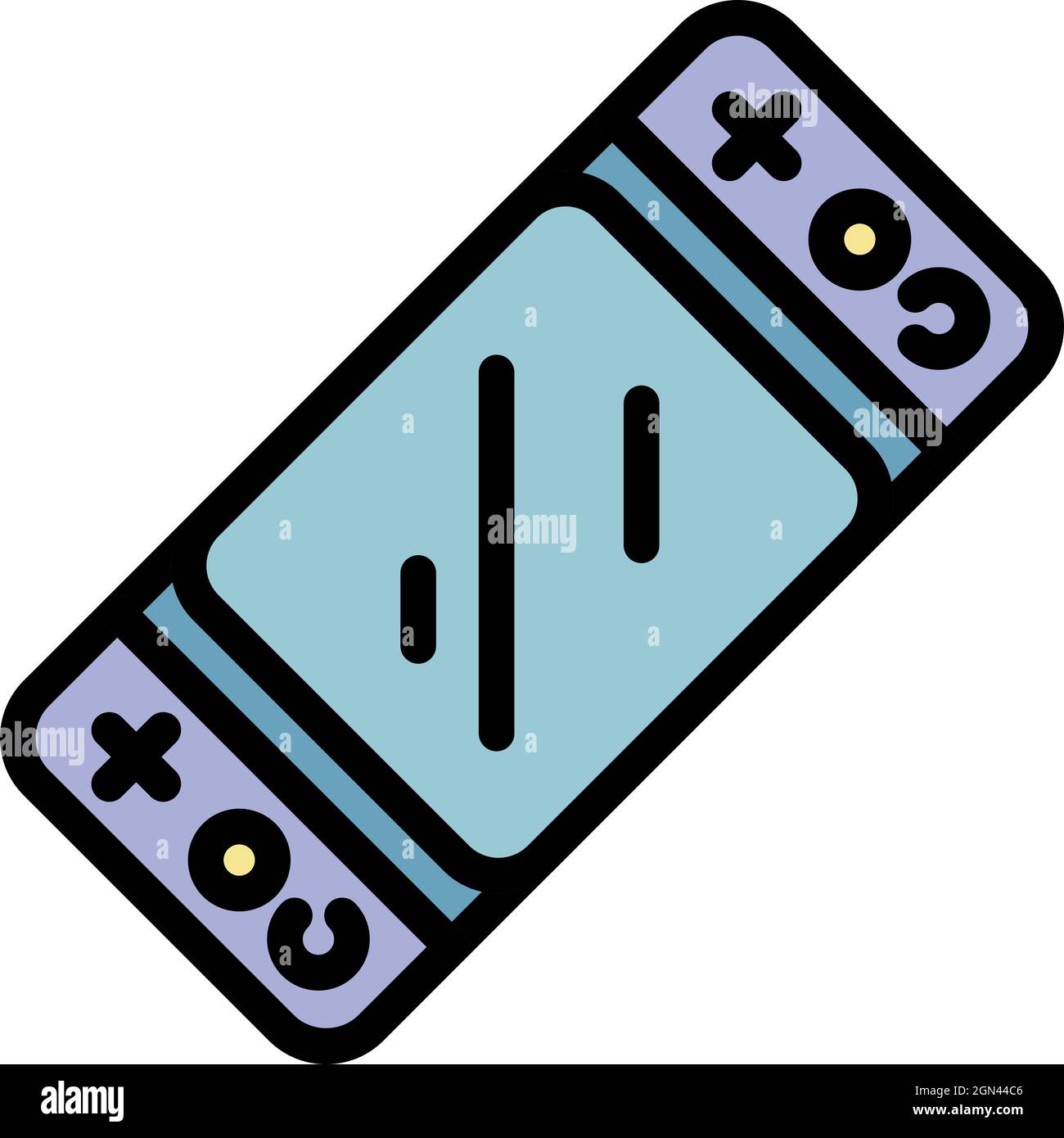 Portable console icon. Outline portable console vector icon color flat ...