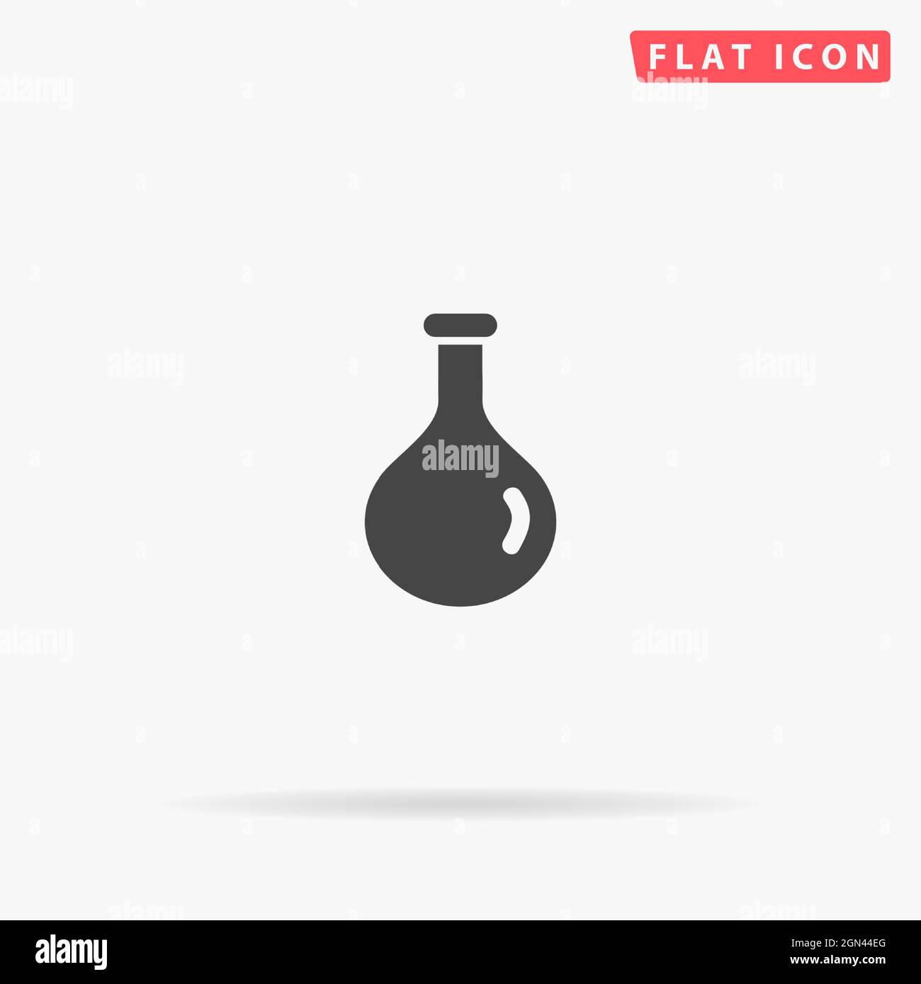 Health or magic mana potion bottle, flask flat vector icon. Hand drawn ...