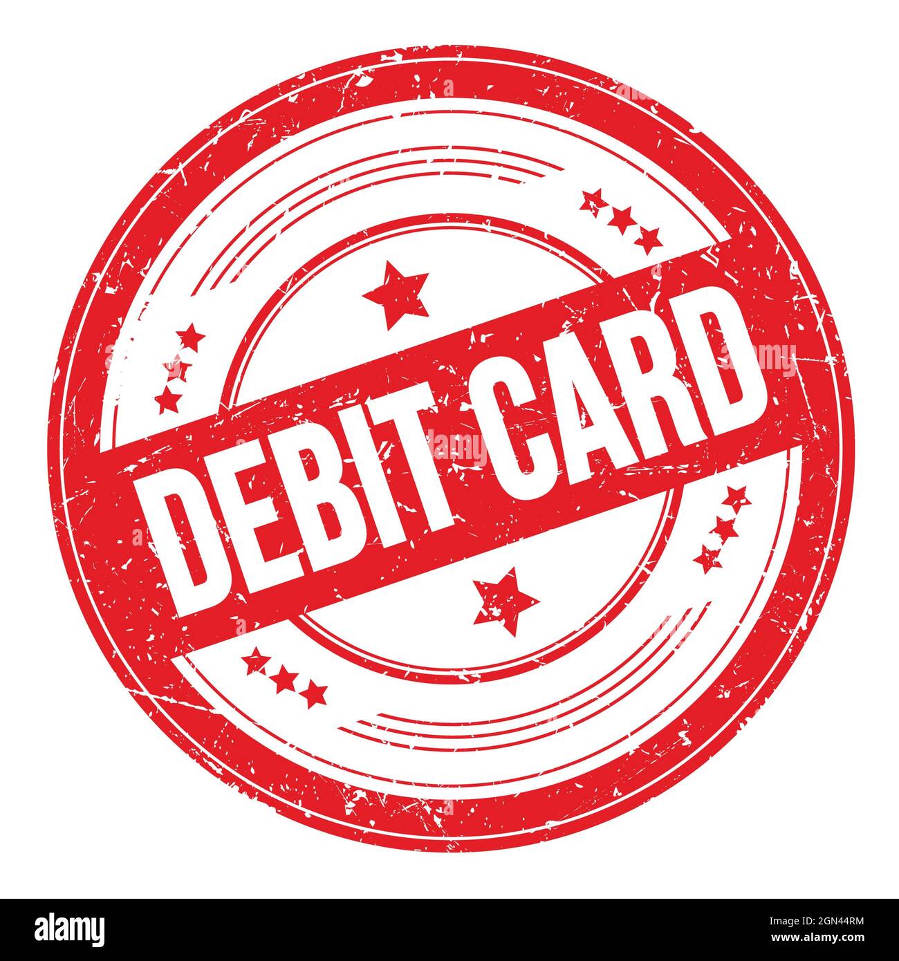 DEBIT CARD text on red round grungy texture stamp Stock Photo - Alamy