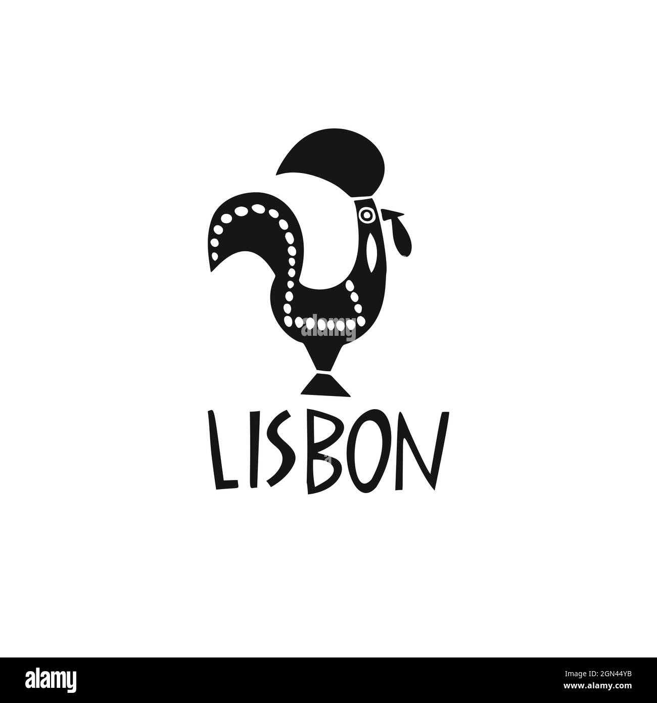 Vector hand drawn symbol of Portugal. Travel illustration of Portuguese ...