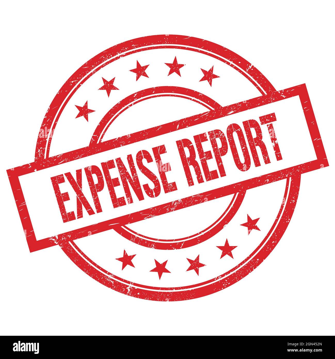 EXPENSE REPORT text written on red round vintage rubber stamp Stock ...