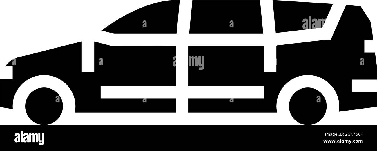 van minivan car glyph icon vector illustration Stock Vector Image & Art ...