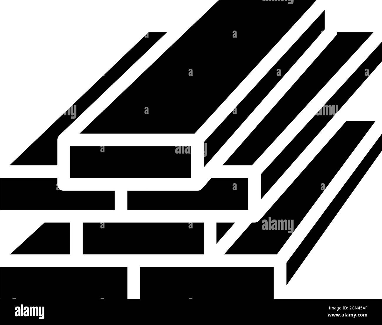 lumber timber glyph icon vector illustration Stock Vector Image & Art ...