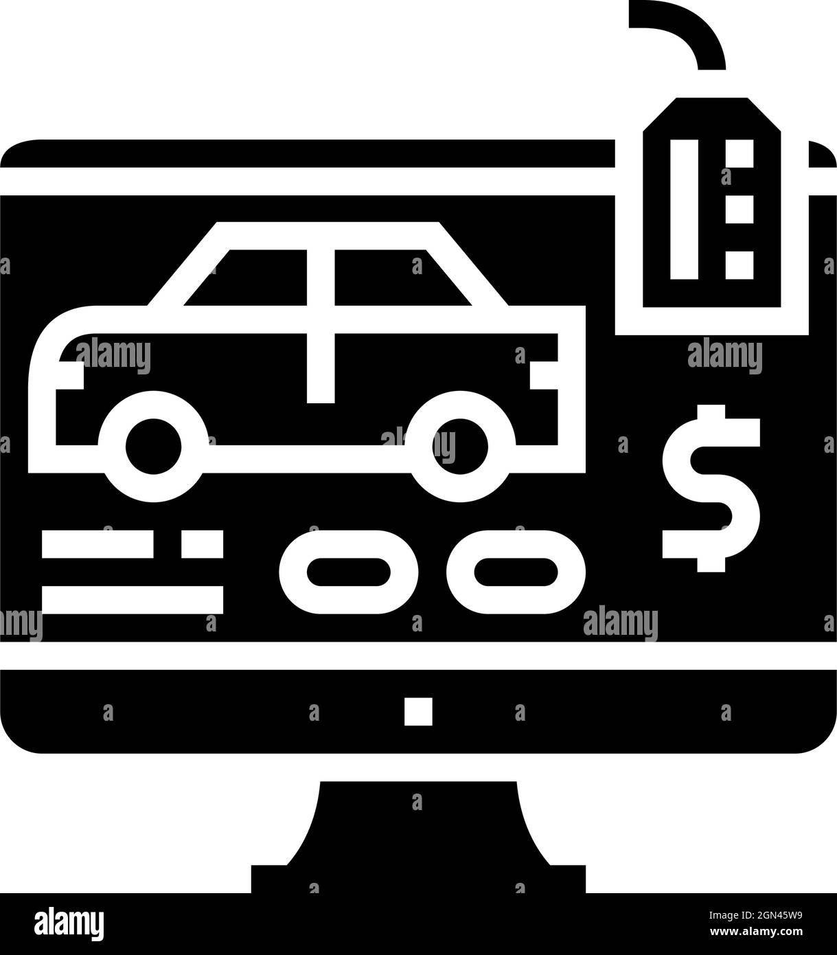 buy car online glyph icon vector illustration Stock Vector Image & Art ...