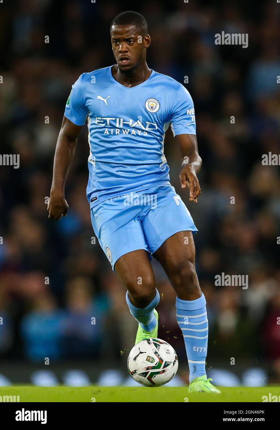 Manchester City’s Luke Mbete during the Carabao Cup third round match ...