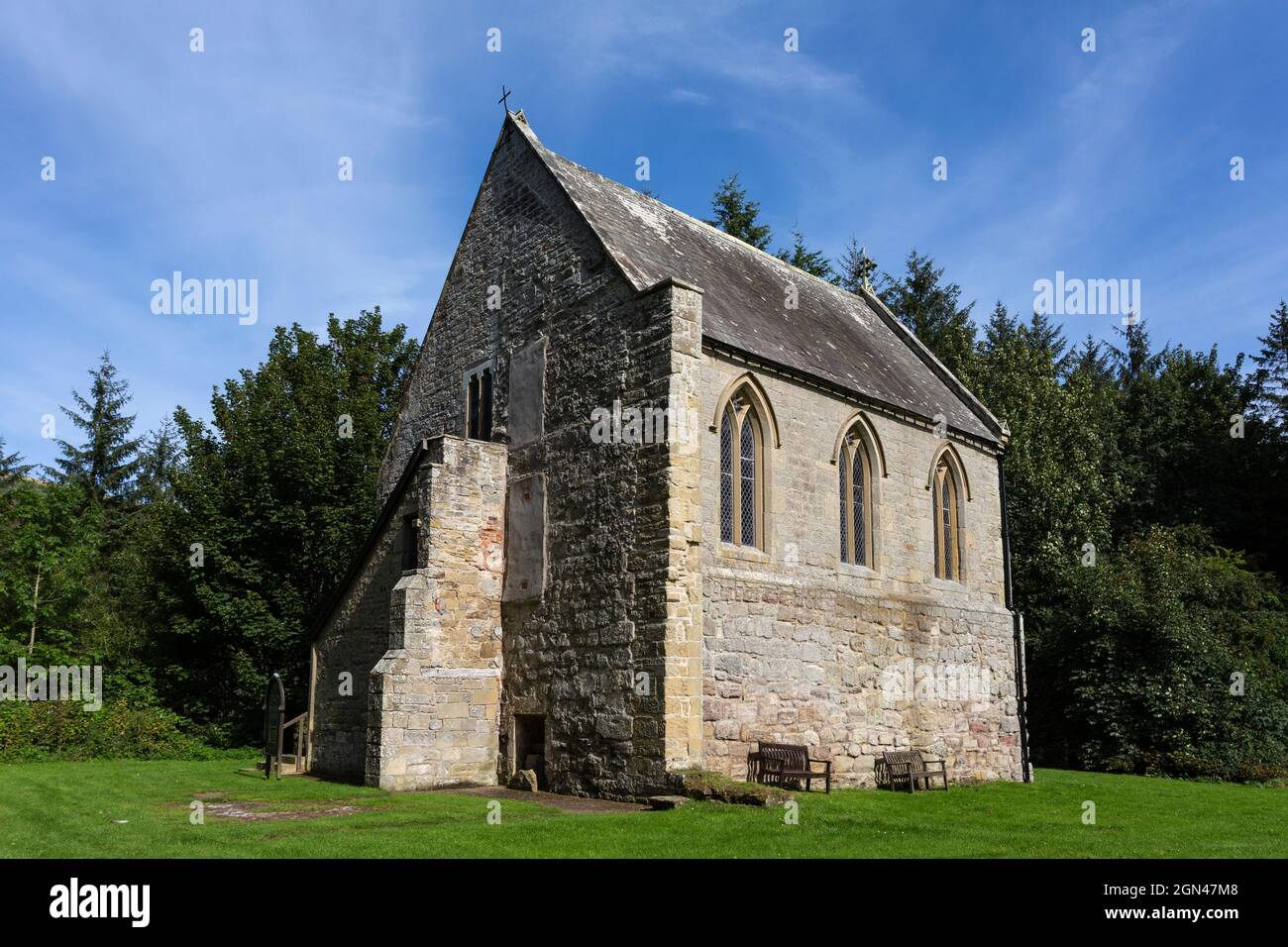 Biddlestone chapel, Northumberland national park, UK Stock Photo - Alamy