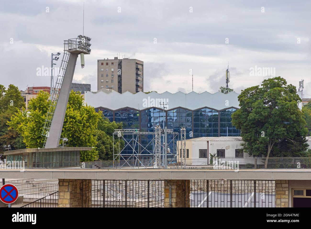Stadium Venue and Swimming Pool Tasmajdan Exterior Belgrade Stock Photo ...