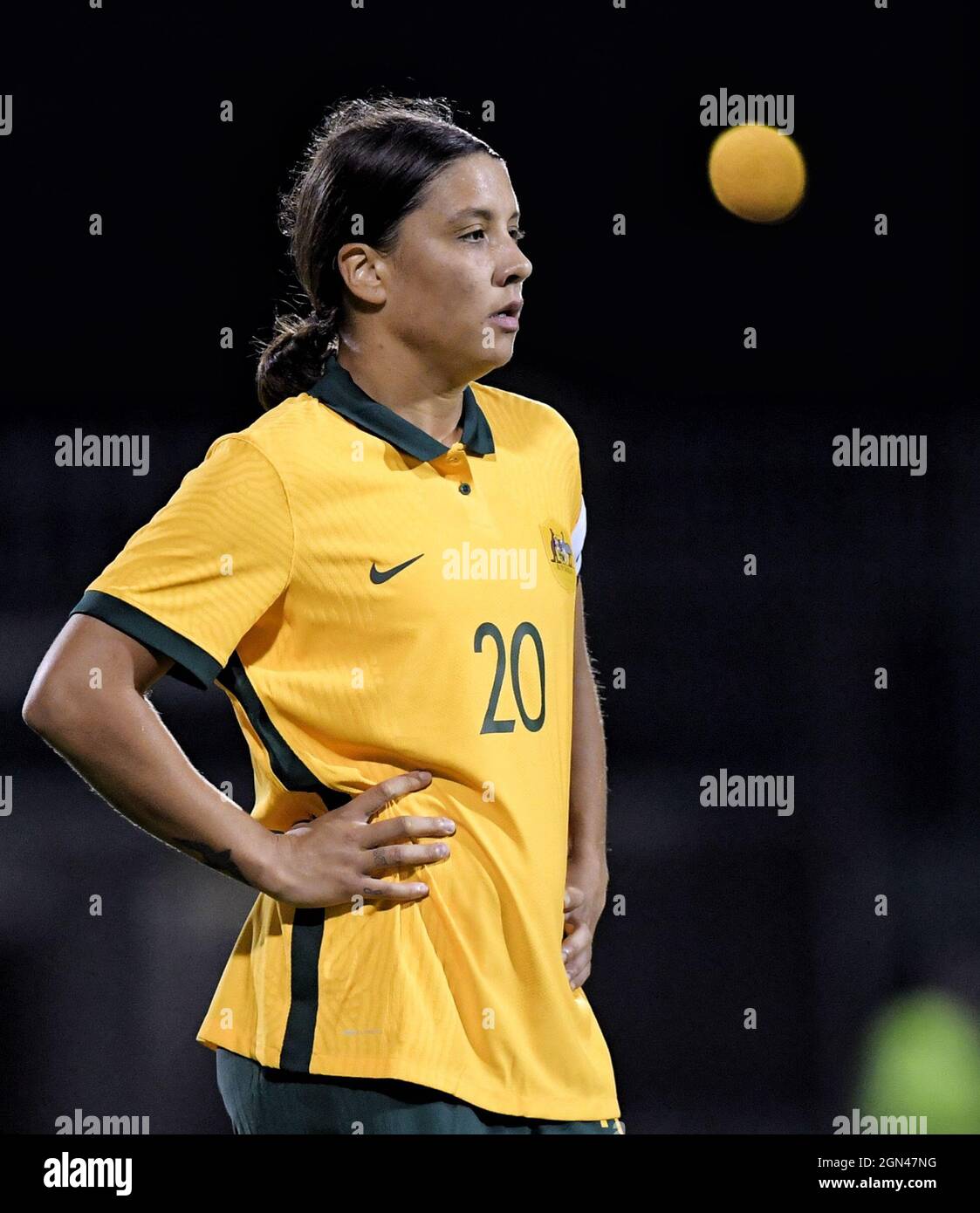 Dublin, Ireland. 22nd Sep, 2021. Sam Kerr (20 Australia) in action ...