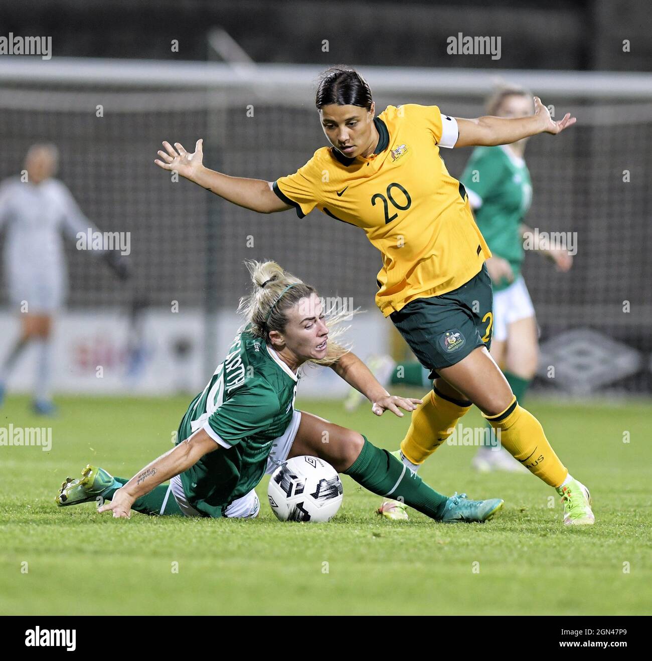 Dublin, Ireland. 22nd Sep, 2021. Sam Kerr (20 Australia) in action ...