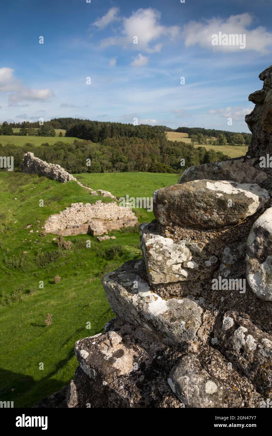 Harbottle Castle, Harbottle, Northumberland national park, UK Stock ...