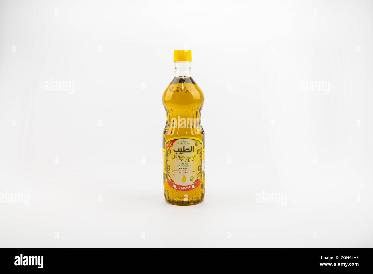 Al Tayyab Olive Oil Bottle on white background Stock Photo - Alamy