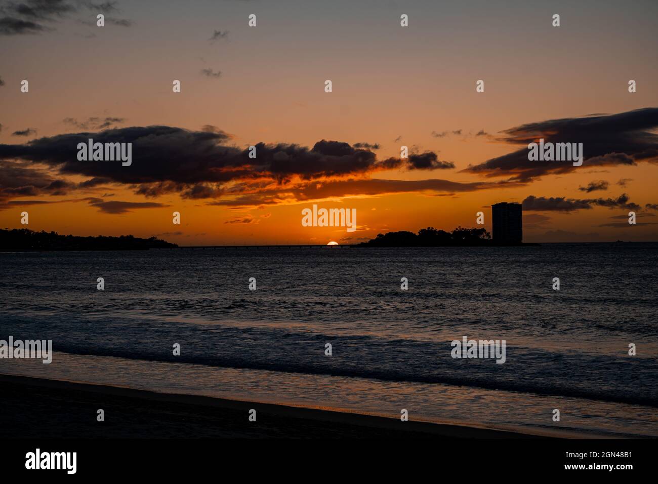 Samil beach in Vigo Stock Photo - Alamy