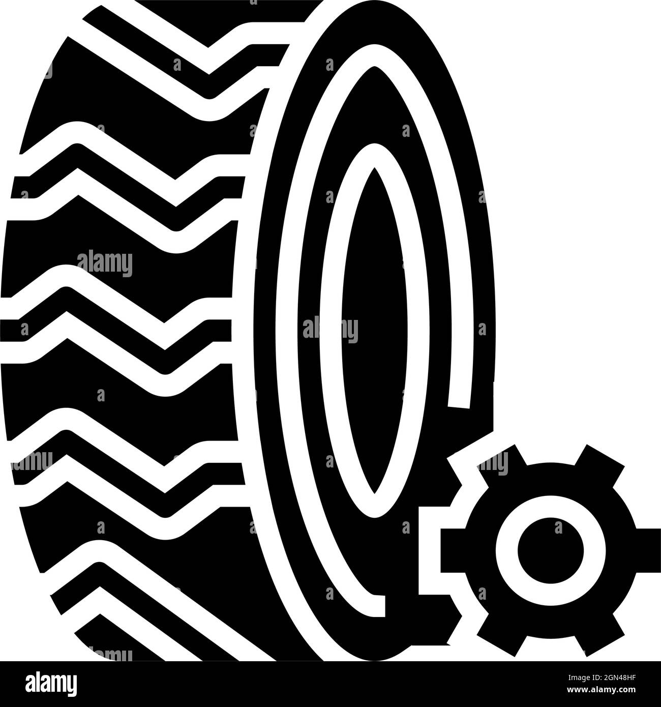 industrial tires glyph icon vector illustration Stock Vector Image ...