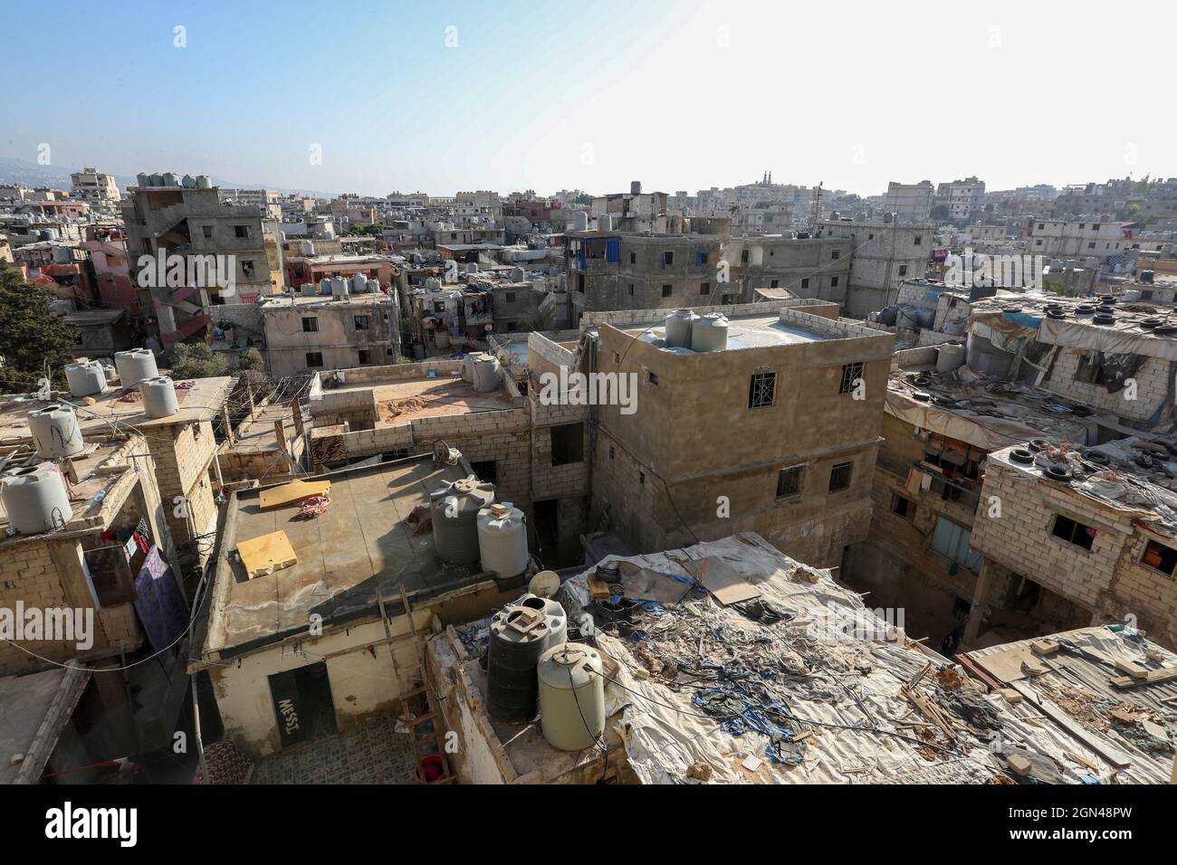 Illustration picture shows a visit to the Community center of Basmeeh ...