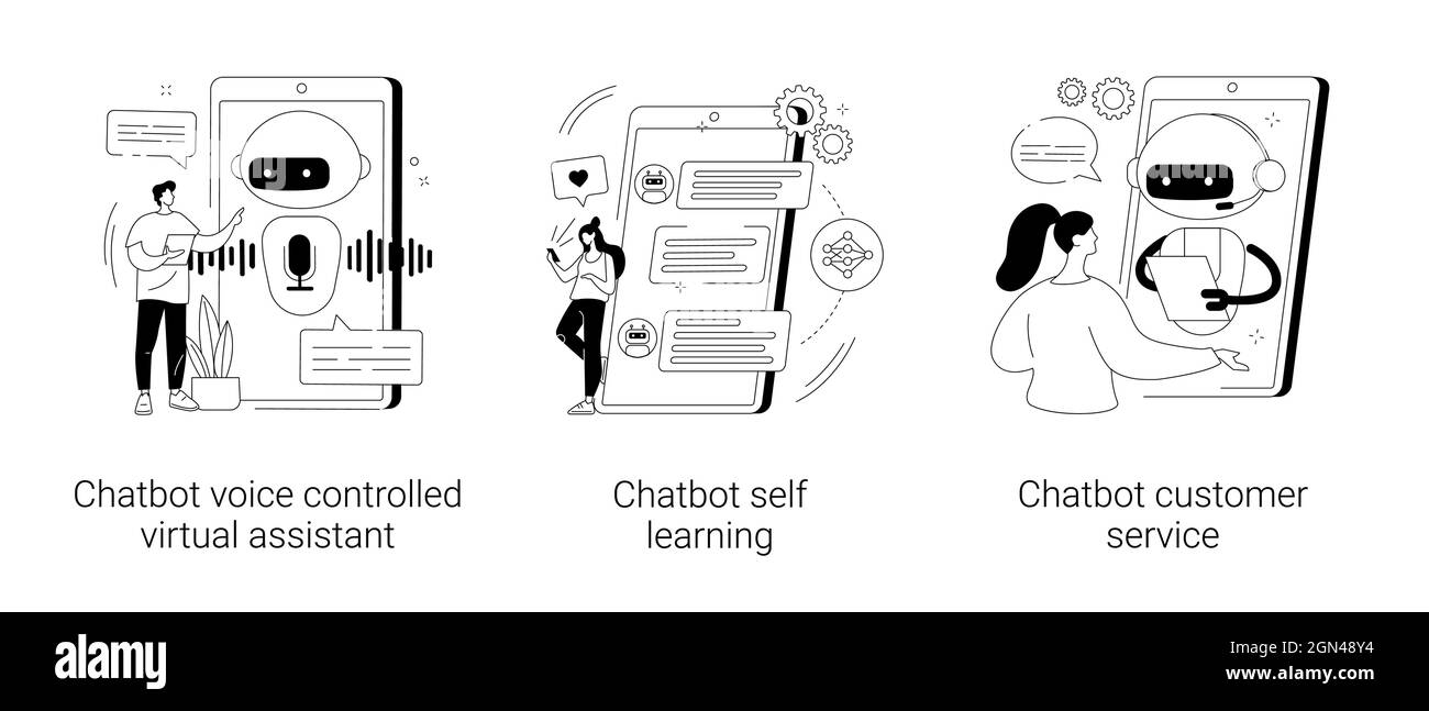 Smartphone voice application abstract concept vector illustrations Stock Vector Image & Art - Alamy