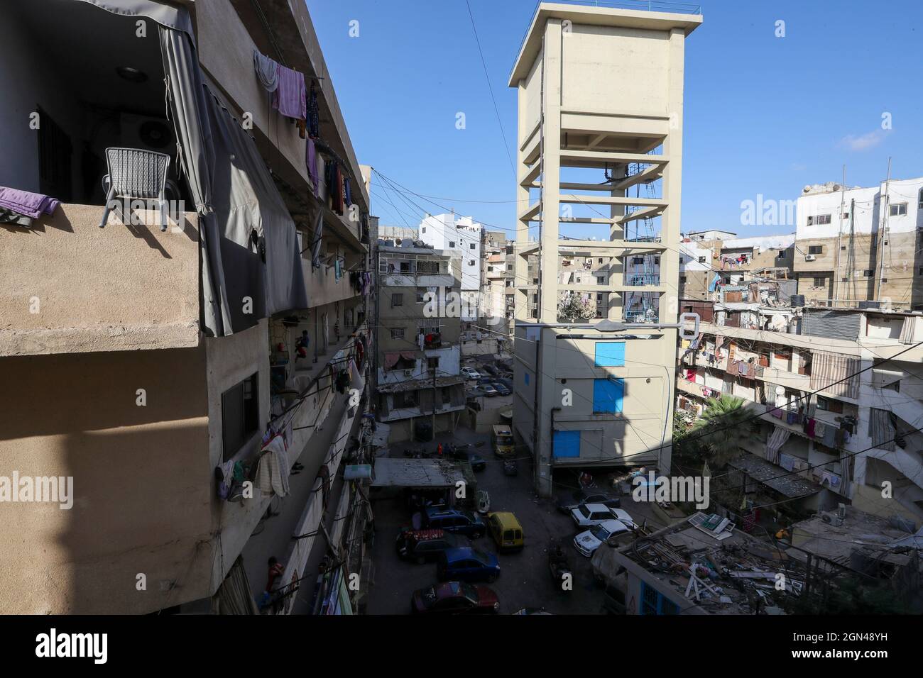 Illustration picture shows a visit to the Community center of Basmeeh ...