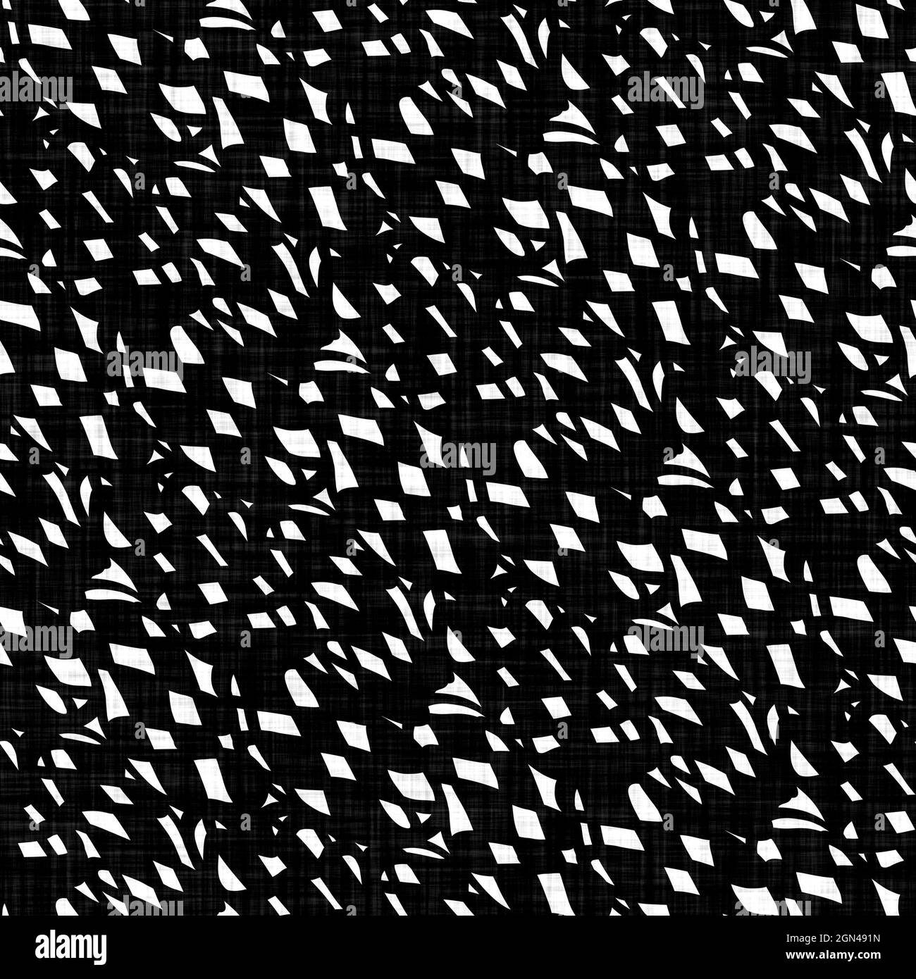 Seamless black white woven cloth geometric linen texture. Two tone ...