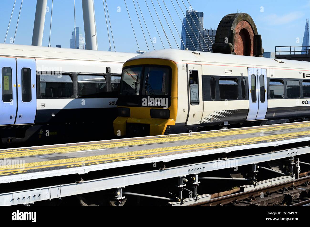 Class 465 passenger trains at Charing Cross station Stock Photo - Alamy