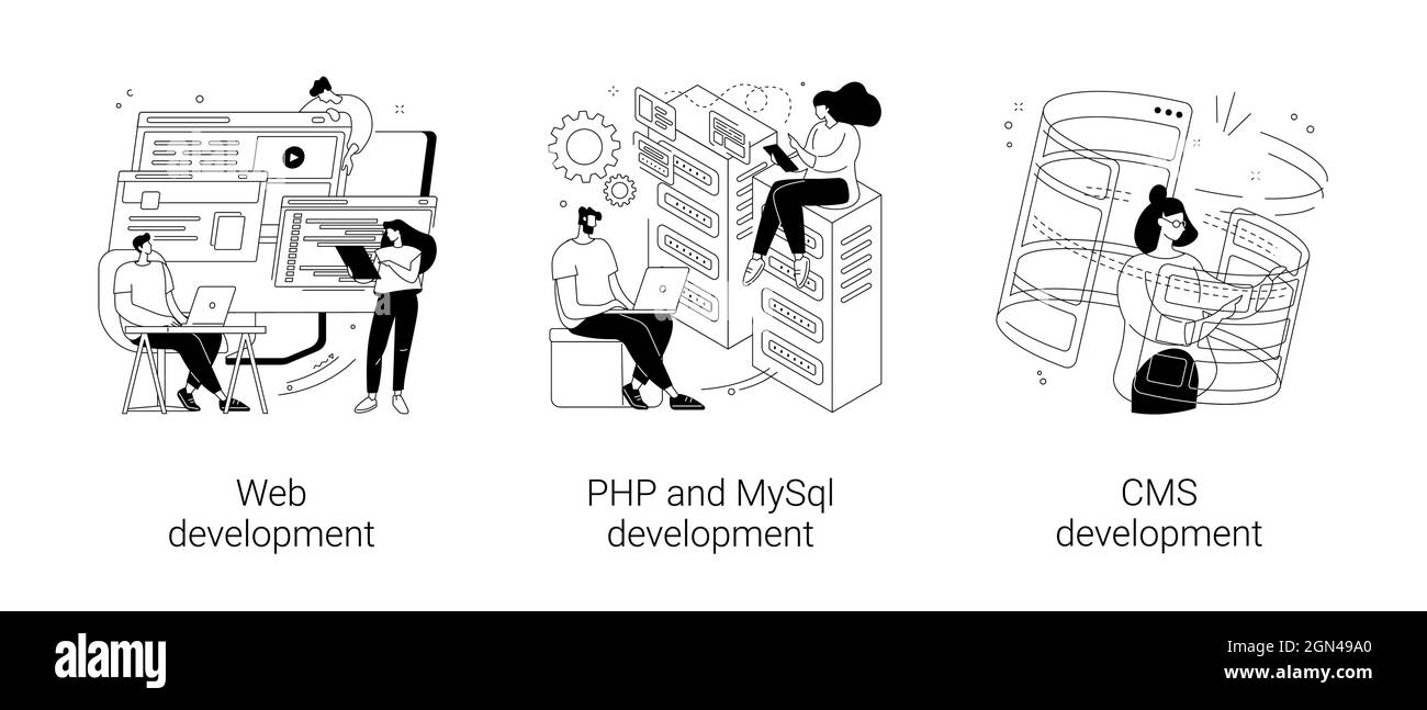 Website architecture abstract concept vector illustrations Stock Vector ...