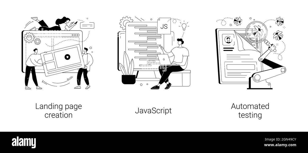 Web Programming Abstract Concept Vector Illustrations Stock Vector Image And Art Alamy