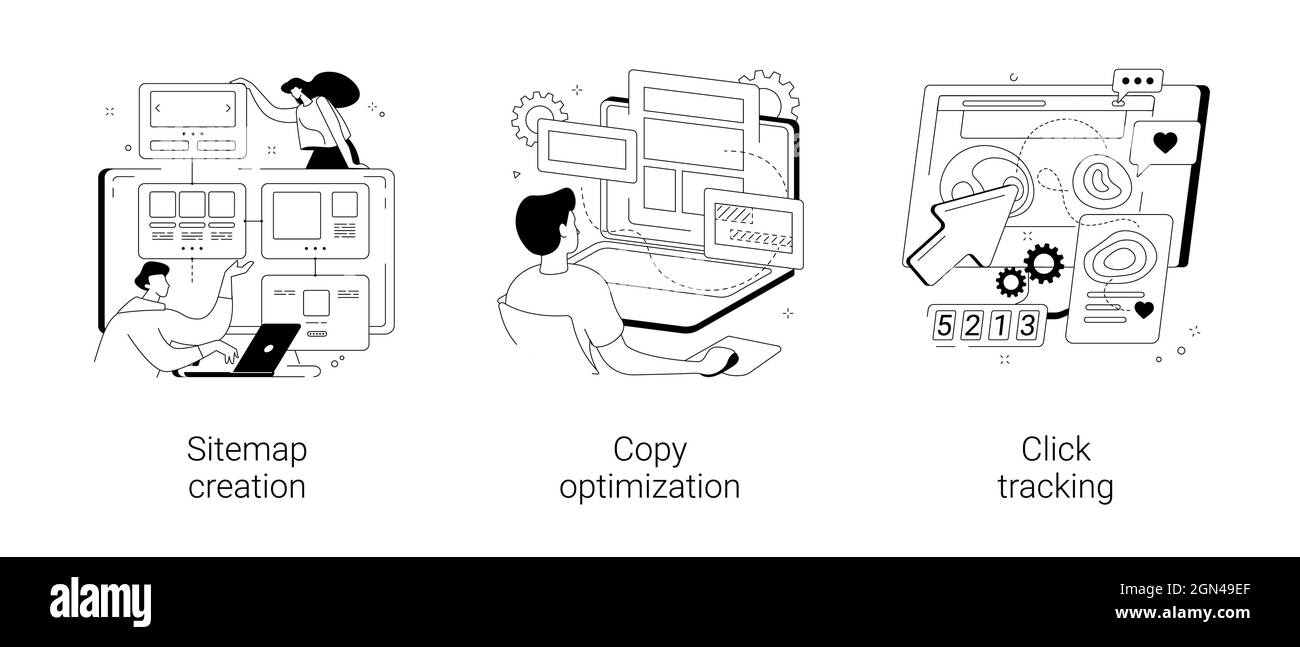 Website optimization abstract concept vector illustrations Stock Vector ...