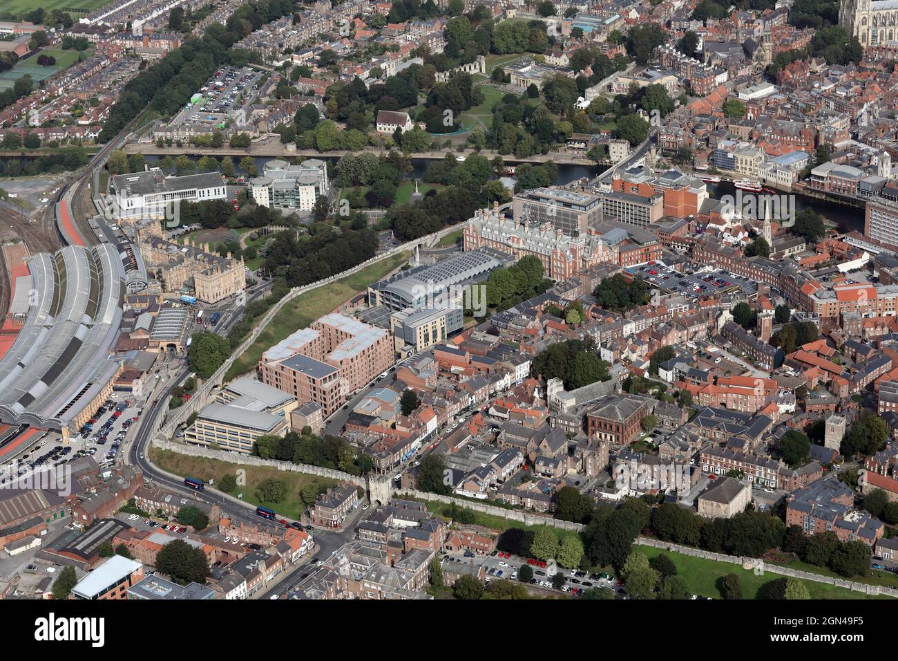 aerial view of York city centre Stock Photo - Alamy