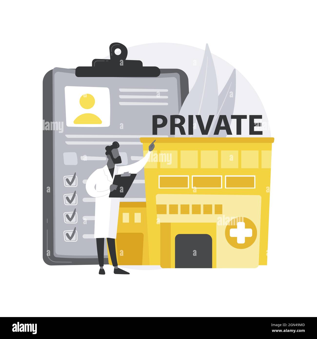Private healthcare abstract concept vector illustration Stock Vector ...