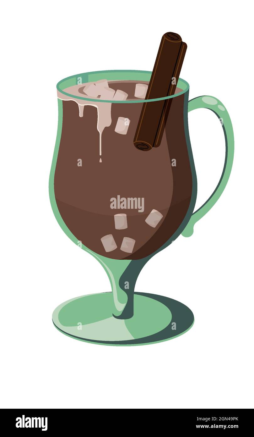 Cup drink marshmallows cute Stock Vector Images - Alamy