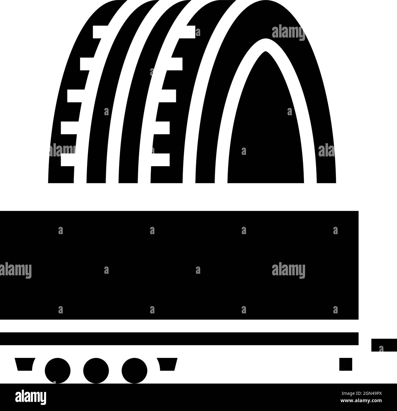 trailer tires glyph icon vector illustration Stock Vector Image & Art ...
