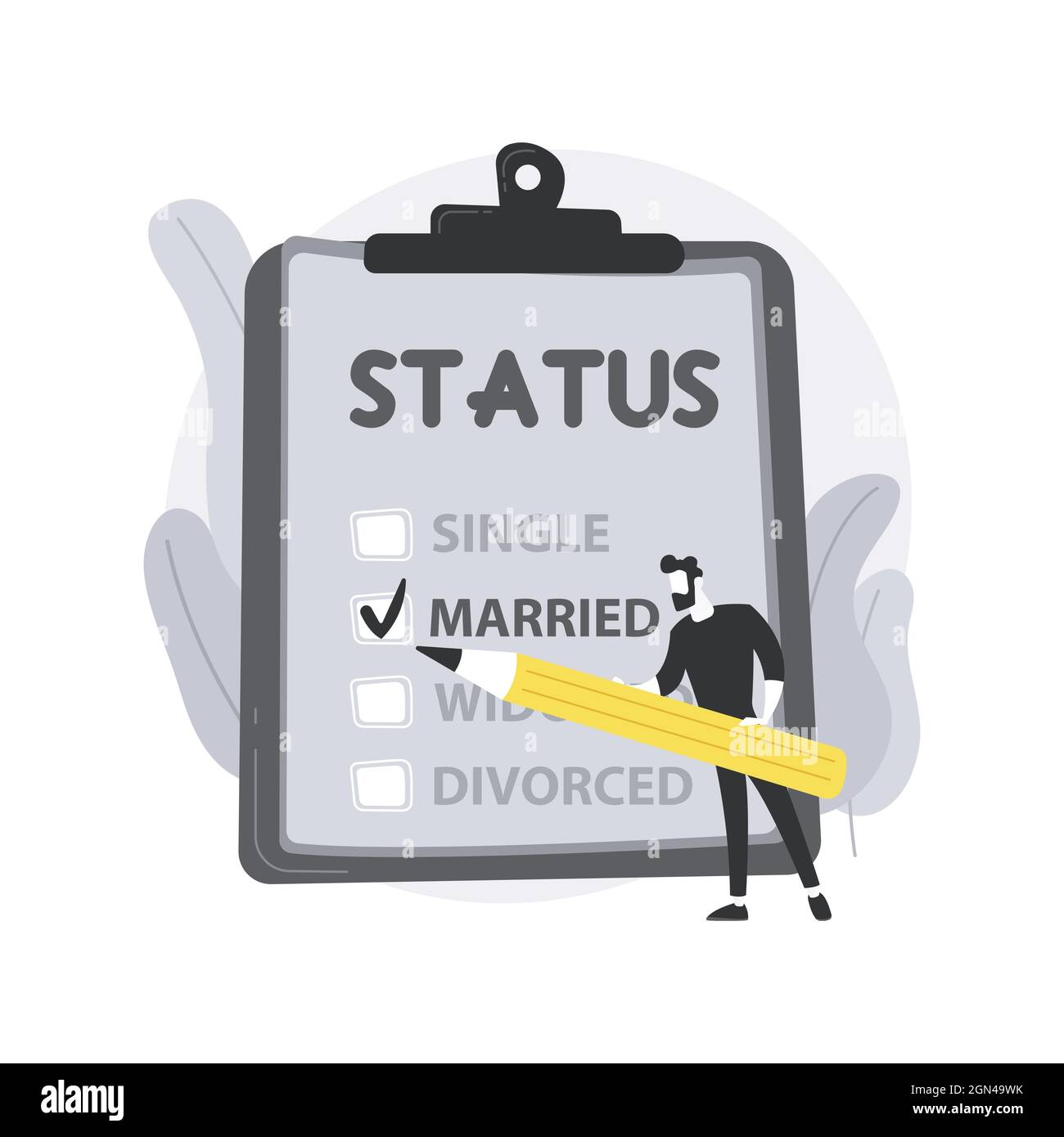 Relationship status abstract concept vector illustration Stock Vector ...