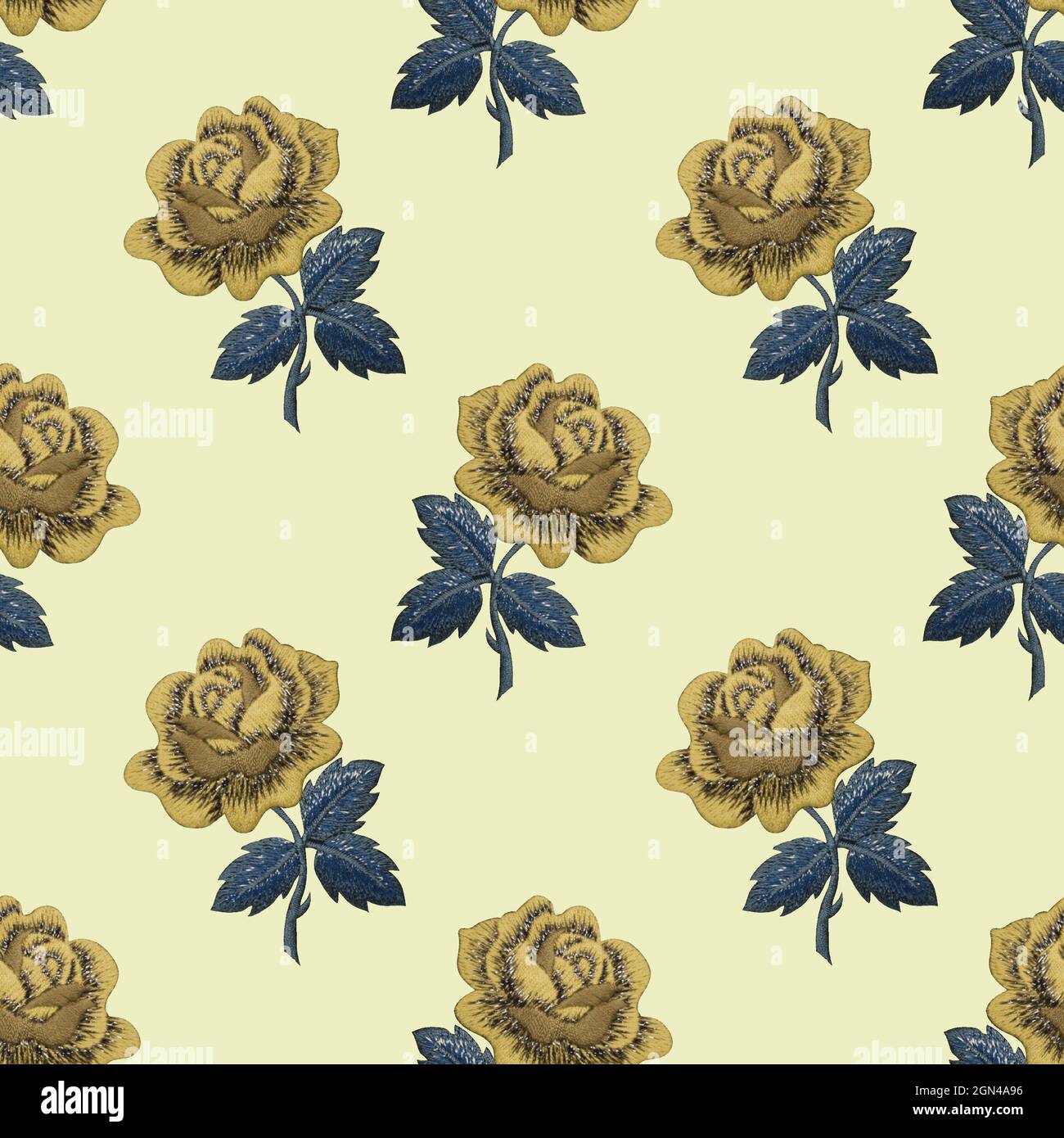 2D illustration of a beautiful floral seamless pattern wallpaper Stock ...