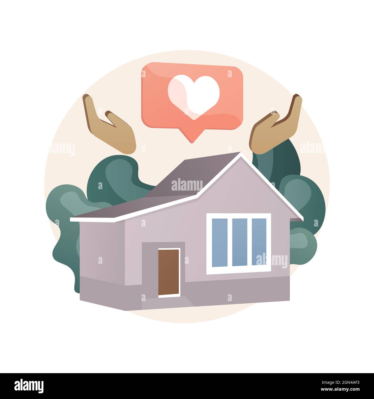 Home help abstract concept vector illustration Stock Vector Image & Art ...