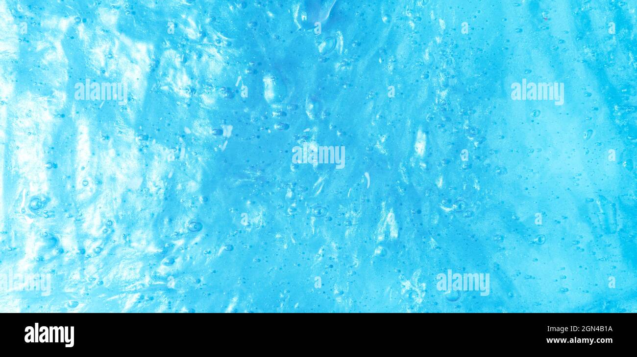 Liquid blue slime background with bubbles and highlights Stock Photo ...