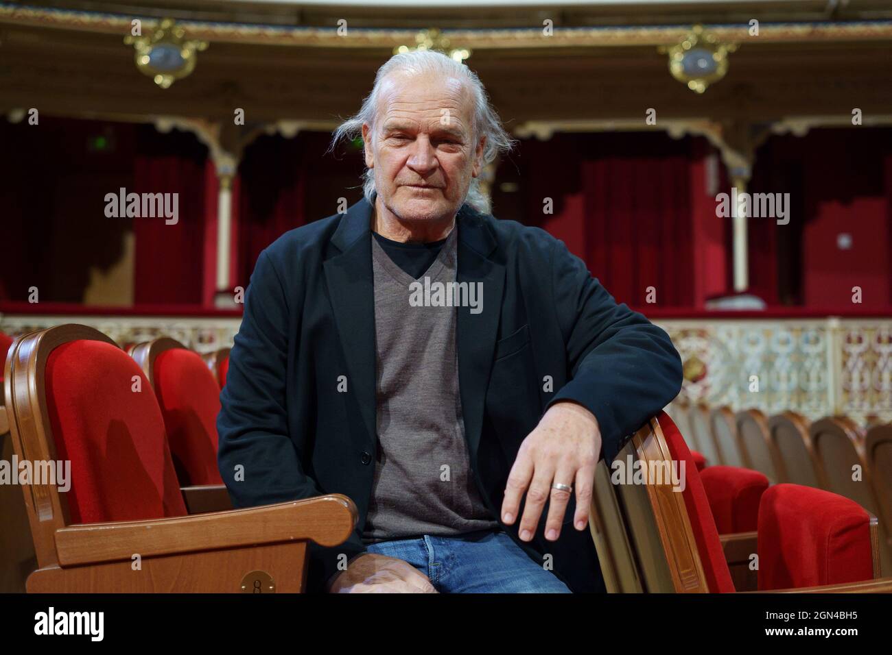 Actor Lluis Homar seen posing during the portrait session in Madrid ...