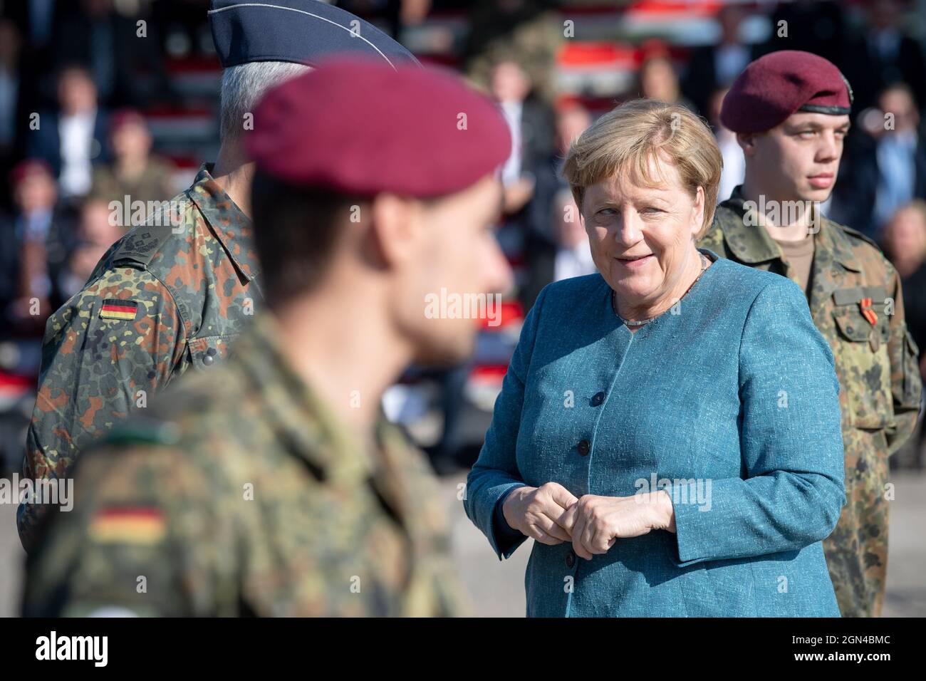 Seedorf, Germany. 22nd Sep, 2021. Angela Merkel (CDU), German ...