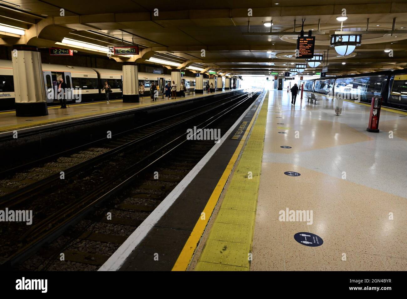Inside the Platform area of Charing Cross station on 23 Sept 2021 Stock ...