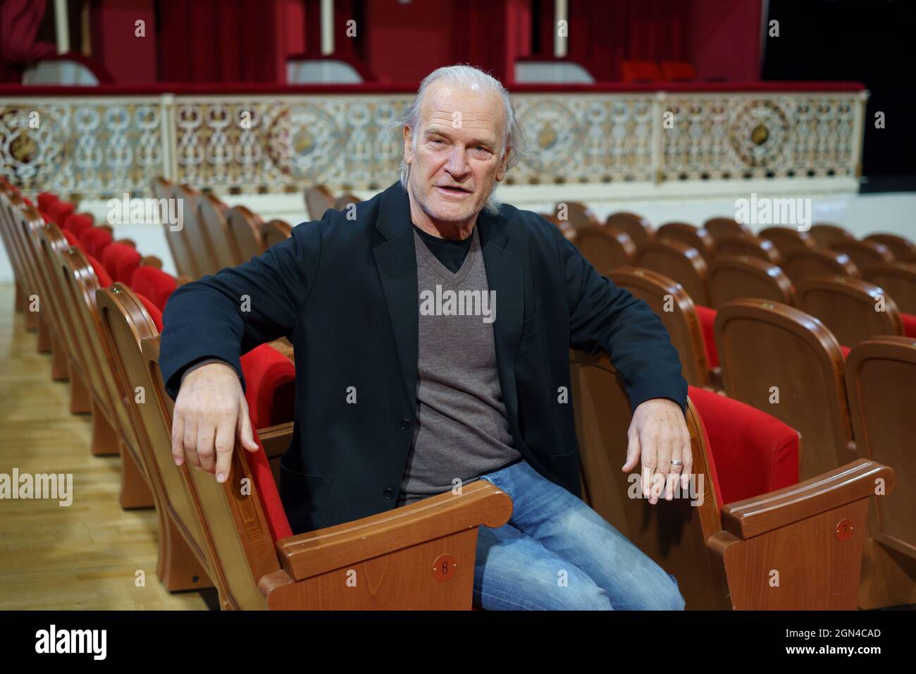 Actor Lluis Homar seen posing during the portrait session in Madrid ...