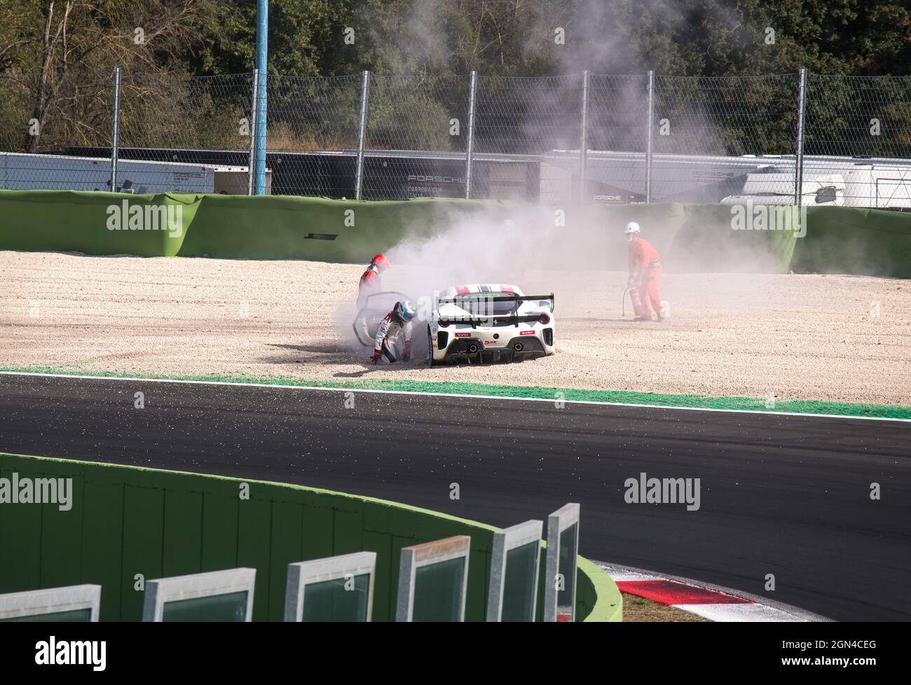 Crash barrier racing circuit hi-res stock photography and images - Alamy