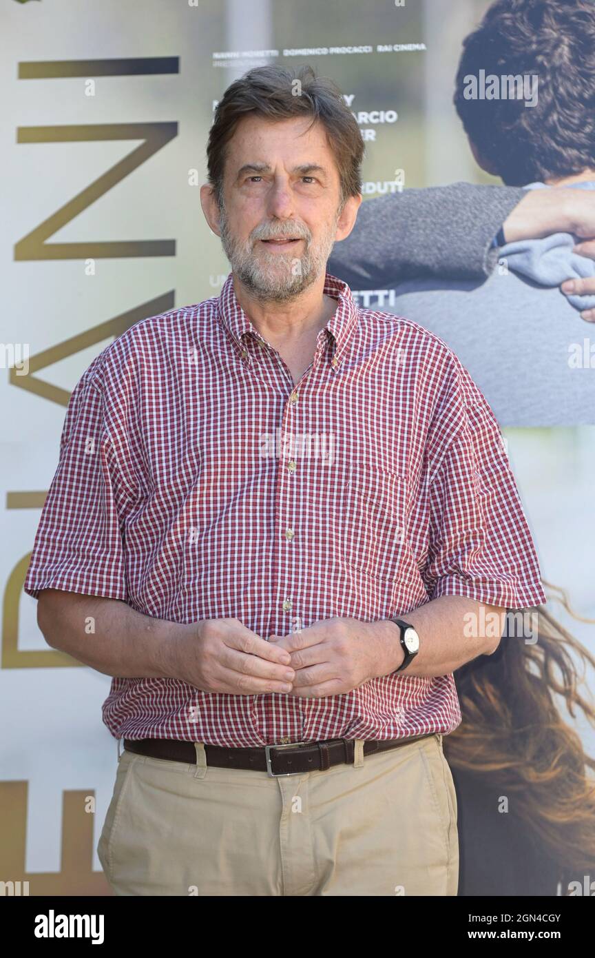 Nanni Moretti attends the photocall of the film Tre piani at the ...