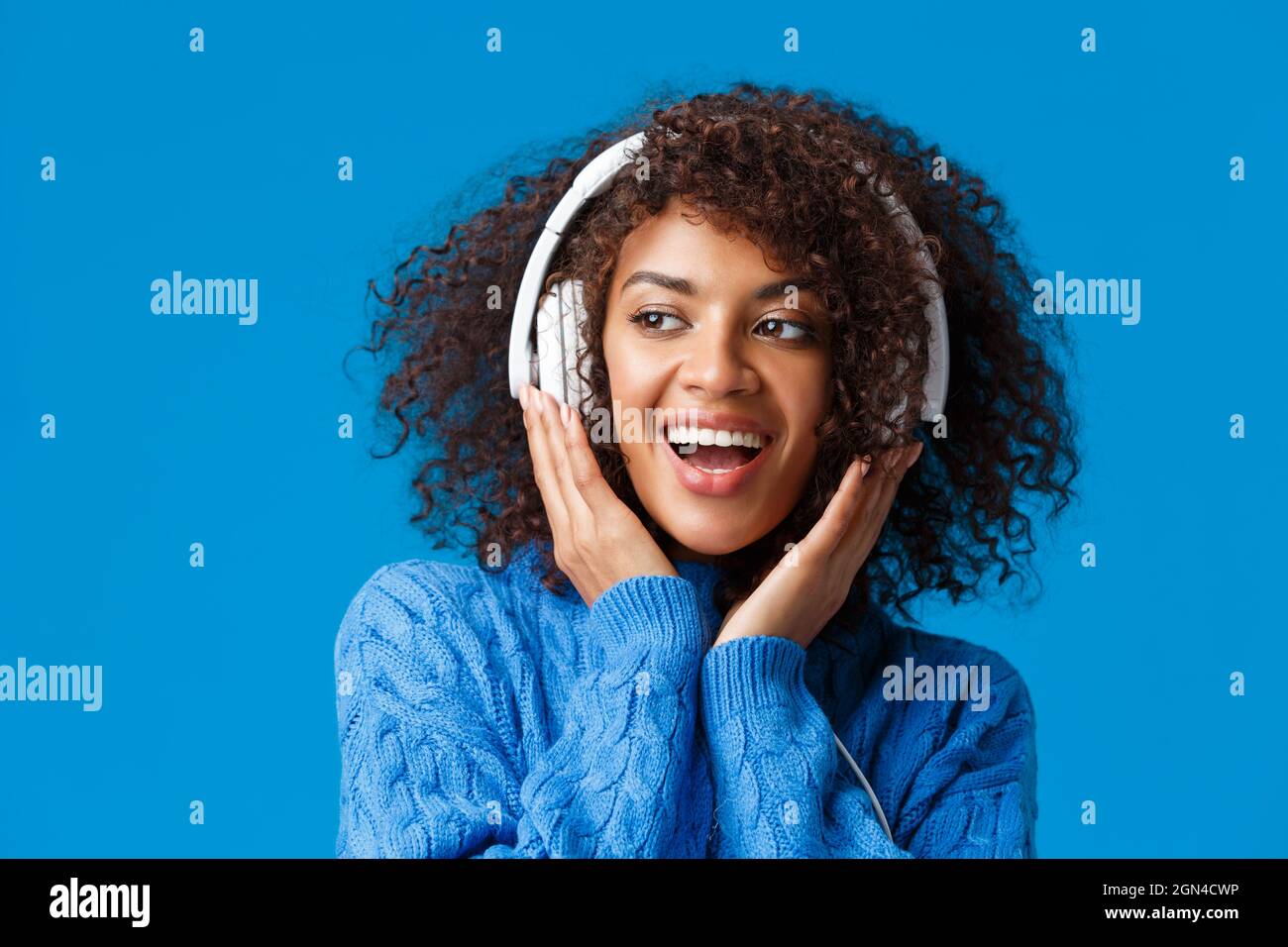 Close Up Portrait Cheeky And Carefree Happy Smiling African American