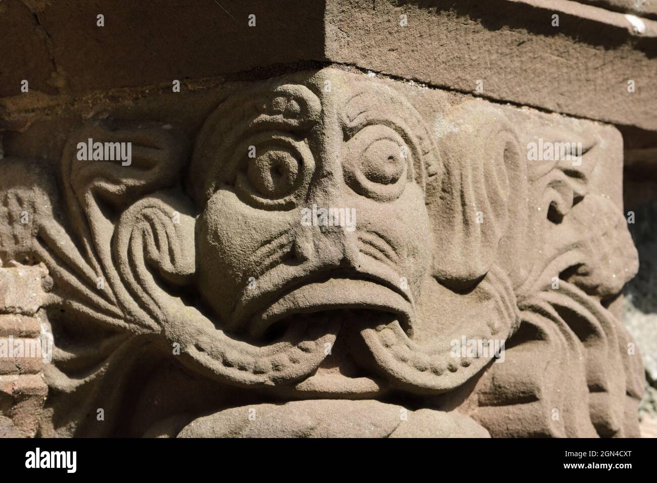 Kilpeck Herefordshire UK - The "green man" on the capital of the ...