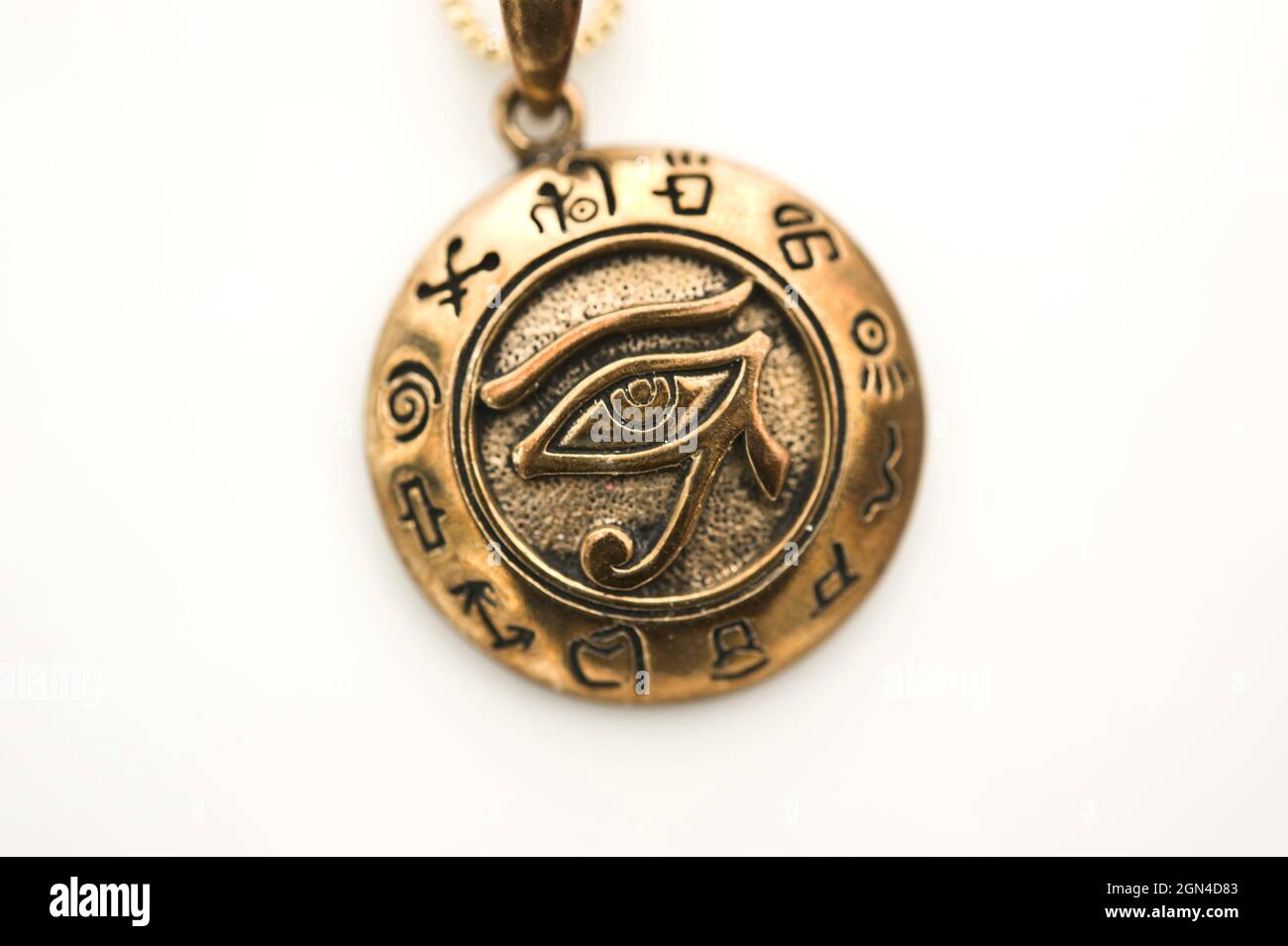 Egyptian amulet with the eye of Horus Stock Photo - Alamy