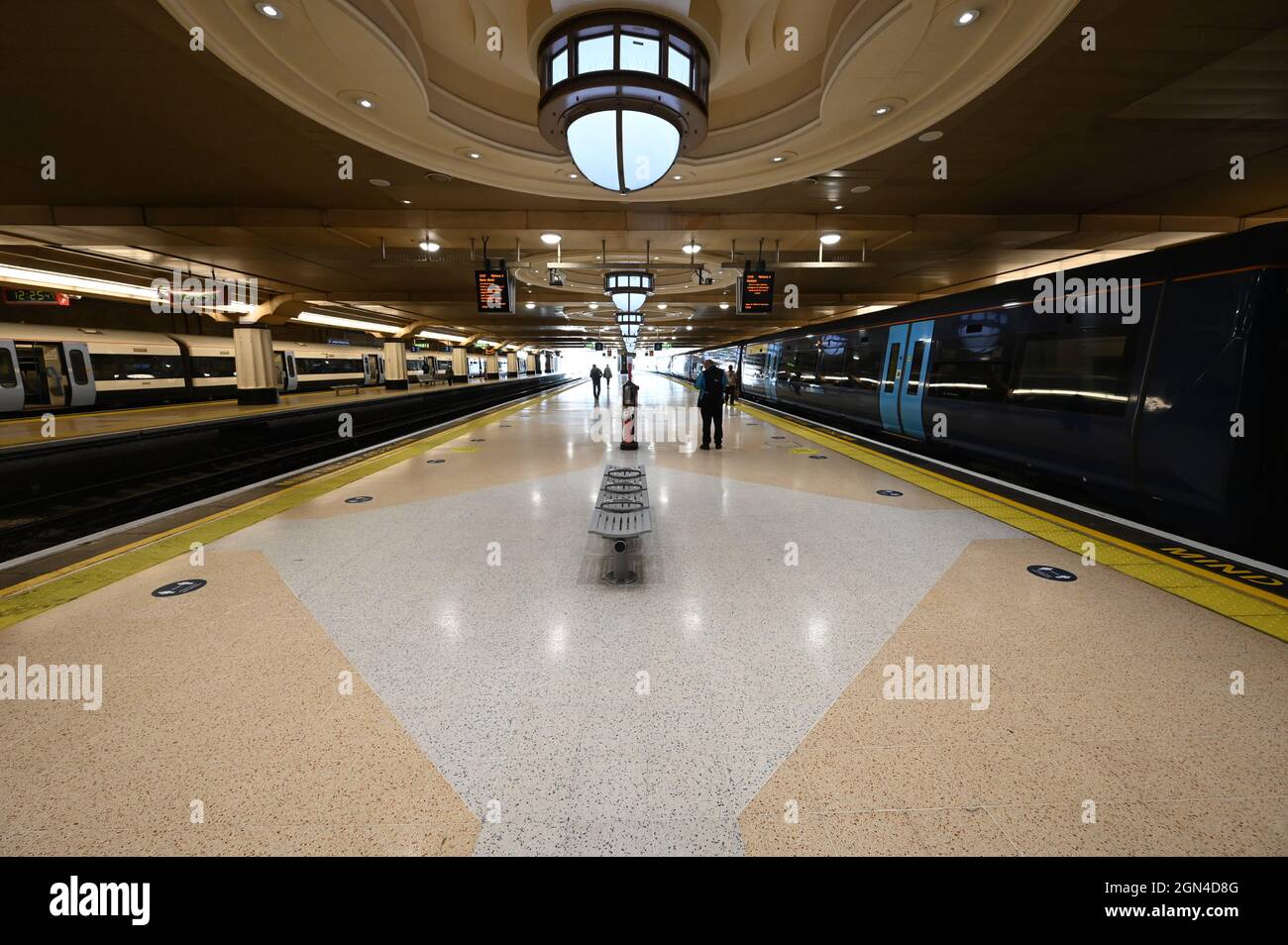 Inside the Platform area of Charing Cross station on 23 Sept 2021 Stock ...