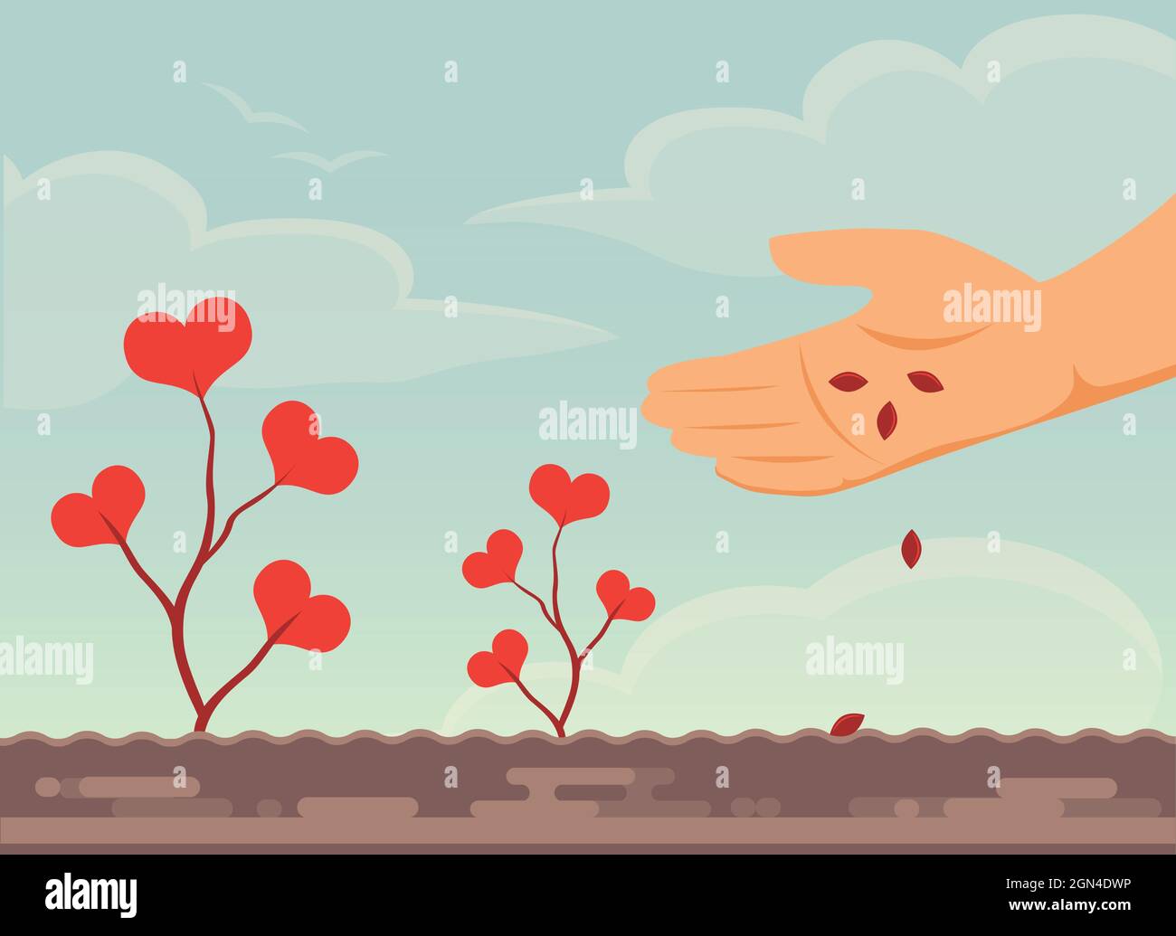 Tree with red seeds Stock Vector Images - Alamy