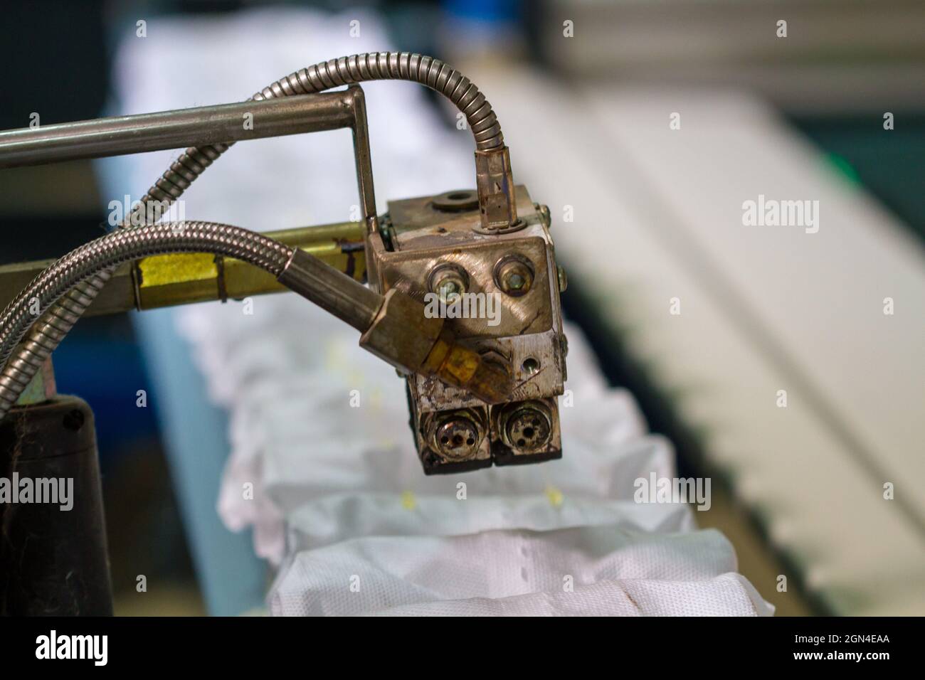 Production of independent springs for mattresses. Independent spring ...