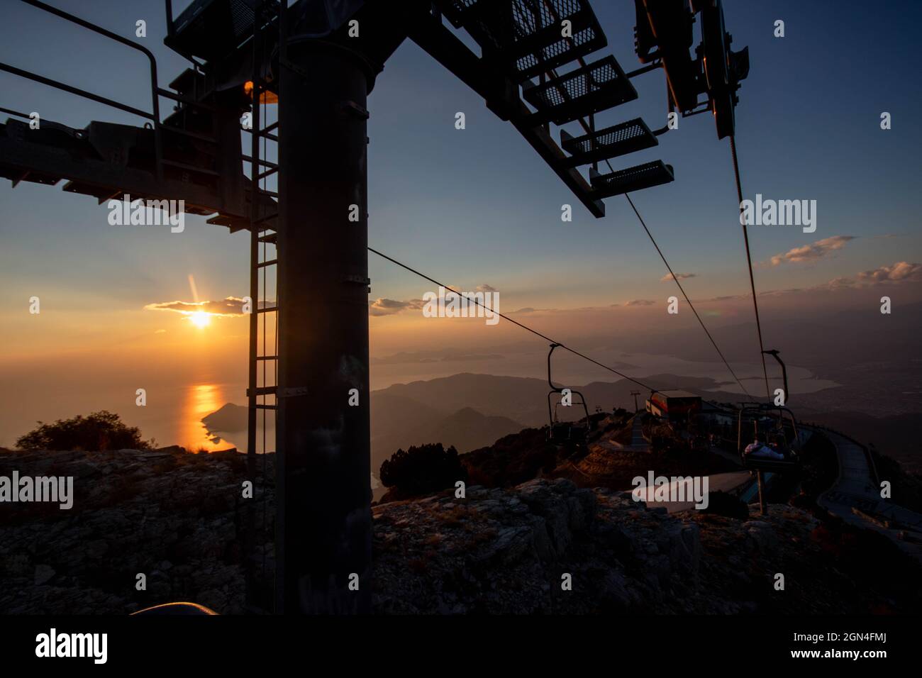 Oludeniz Babadag mountain Cableway, (teleferik). Mediterranean, TURKEY ... Oludeniz Babadag mountain Cableway, (teleferik). Mediterranean, TURKEY ...